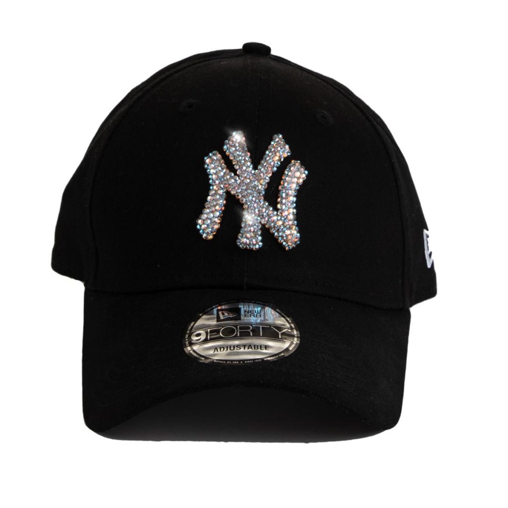 New York Yankees Crystal Cap - Elite Luxury Gold Plating